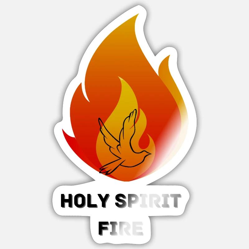 Fire Holy Spirit Logo Church Logo. Christian Symbols. The Cross Of