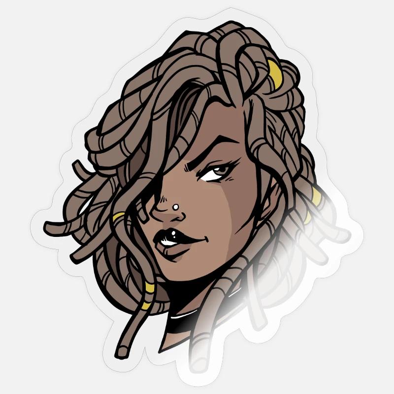 Dread-locks Stickers | Unique Designs | Spreadshirt