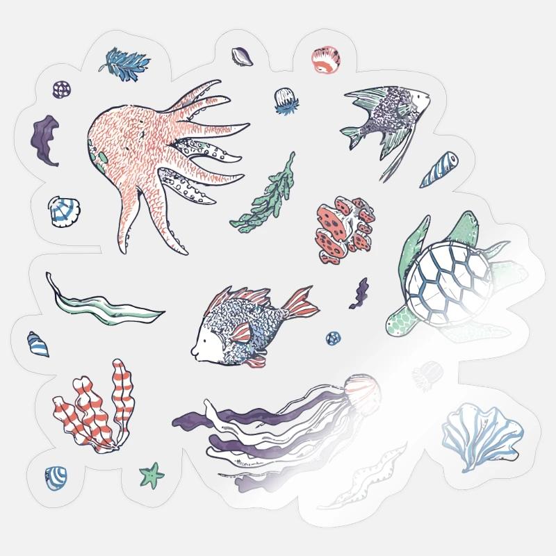 Marine Animal Stickers | Unique Designs | Spreadshirt