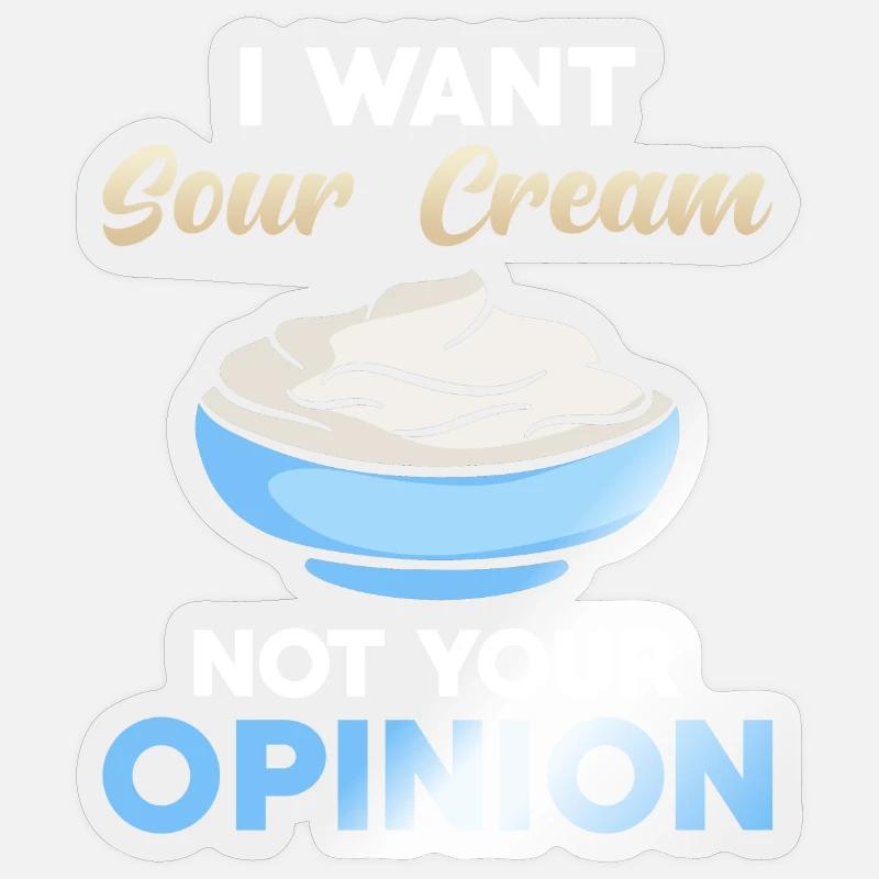 Sour-cream Stickers | Unique Designs | Spreadshirt