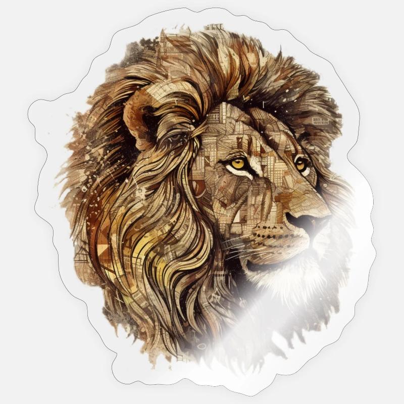 Lion Head Stickers | Unique Designs | Spreadshirt