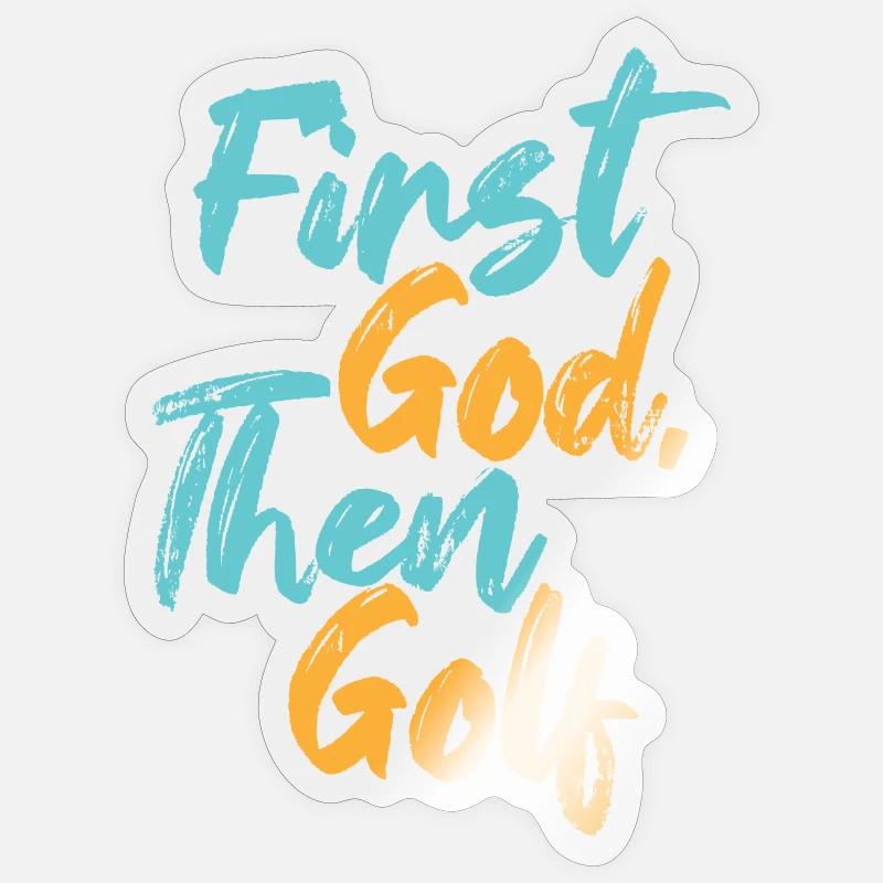 Golf-god-golf Stickers | Unique Designs | Spreadshirt
