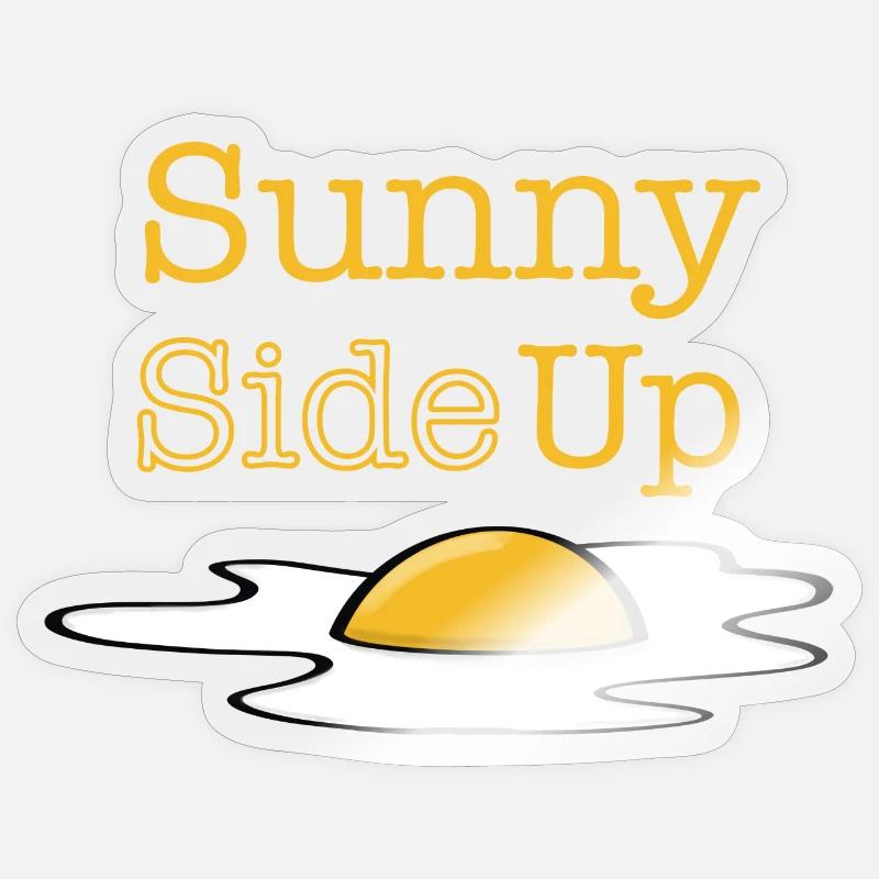 Sunny-side-up Stickers | Unique Designs | Spreadshirt