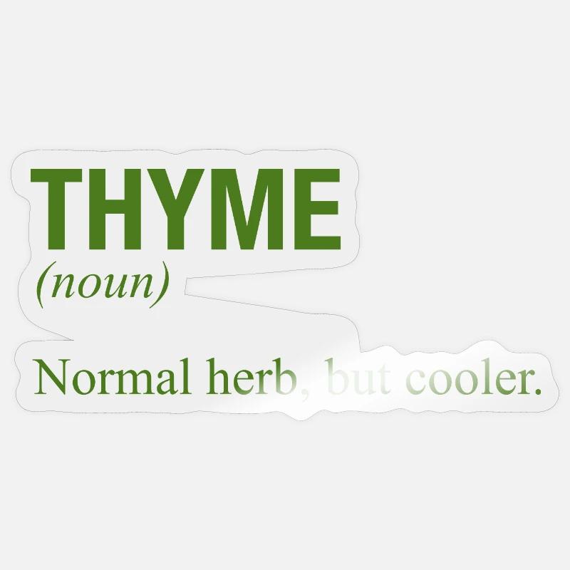 Thyme Stickers | Unique Designs | Spreadshirt