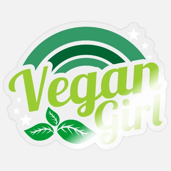 Vegan Girl Logo Vegan Girls Tastes Better B' Sticker | Spreadshirt