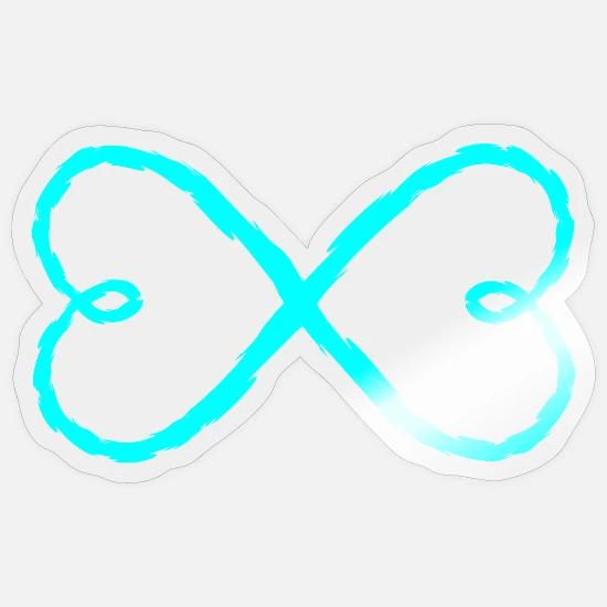 Infinity Love Symbol Blue Pink And Blue Heart Are United In The Sign
