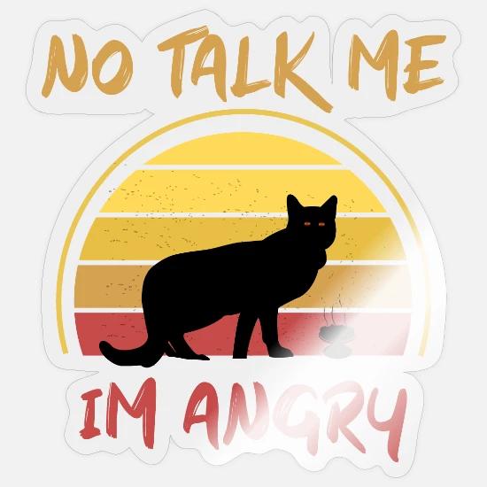 No Angry Cat Angry Cat No Banana Sticker
