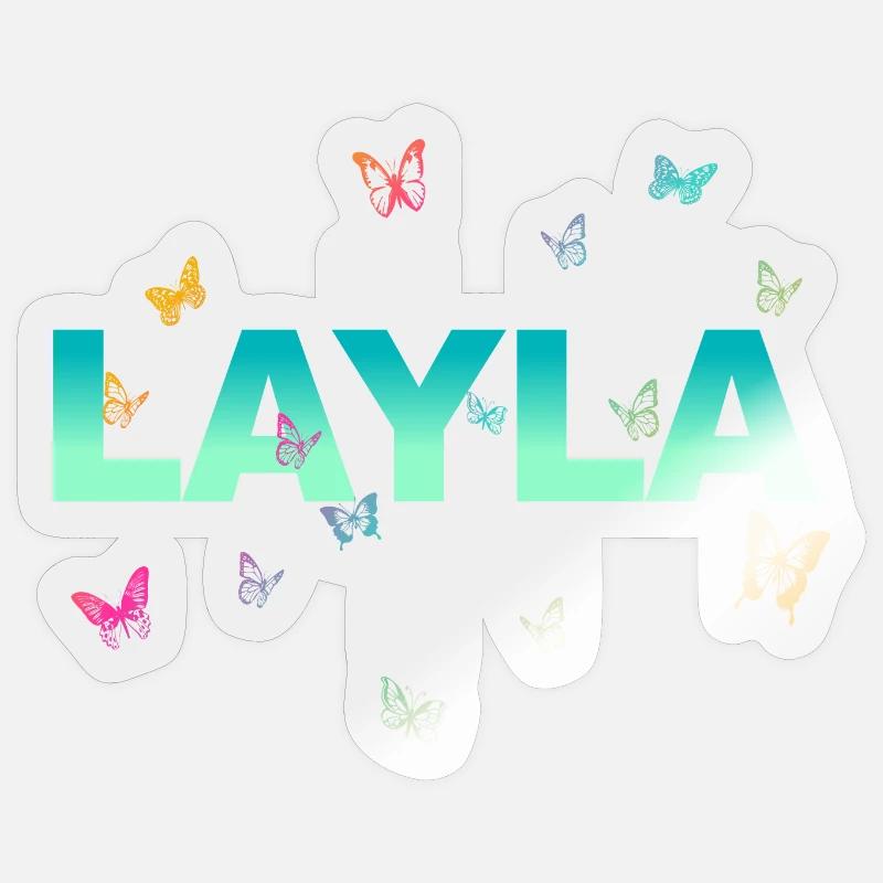 Layla Name Wallpaper Layla Girls Name Decorative Lettering Type Stock