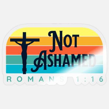 Romans 1:16 Cross Tattoo Not Ashamed Of Stickers | Unique Designs