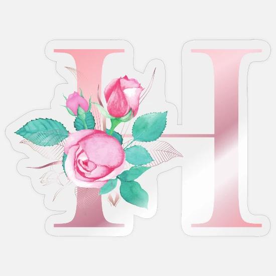 H Alphabet In Rose