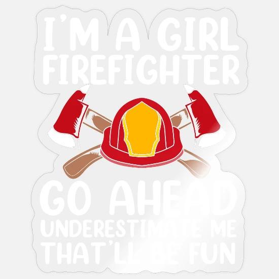 Firefighters Girlfriend Sticker Female Firefighter' Bubble Free