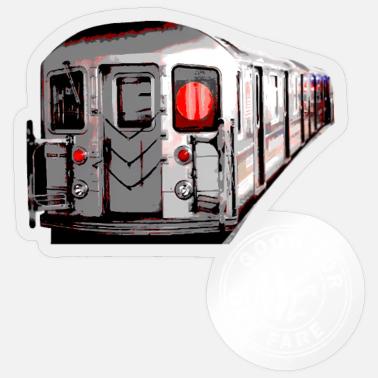 Mta Subway Trains Logos Decals Sticker Subway Train Above Ground In