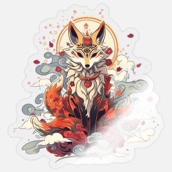 Japanese Mythical Fox Folklore Japanese Fox Spirit' Sticker