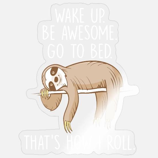 Sloth Bed Memes Funny Bed Sleeping Sloth Unisex Sleep Lover Gift'