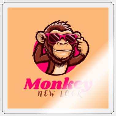 Pink Monkey Logo Pink Monkey Gorilla Pattern 4PCS Cabinet Knobs Pulls