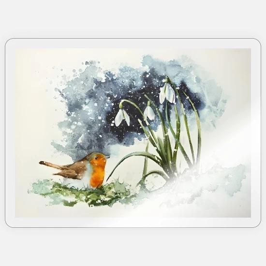 Birds With Crocus