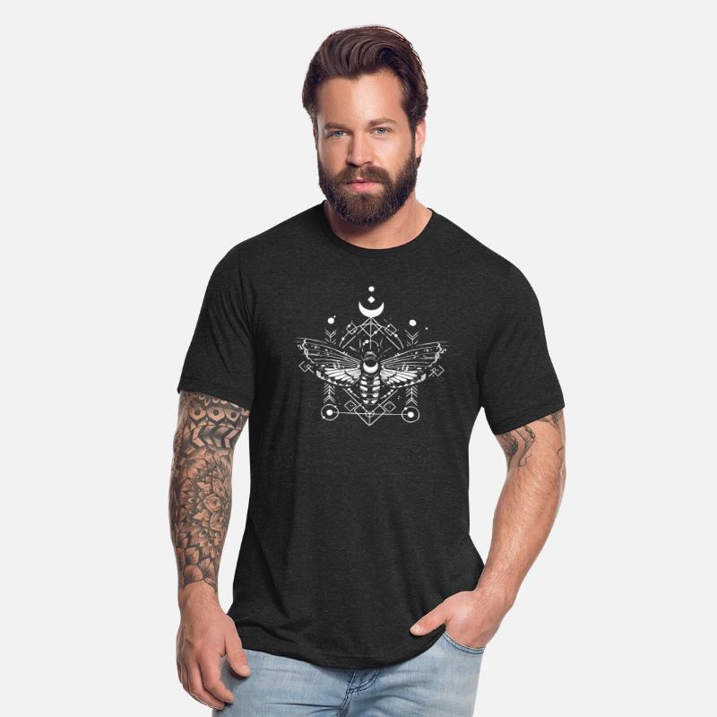 Occult Moth Witchcraft Voodoo Black Magic Cast on Unisex Tri-Blend T ...