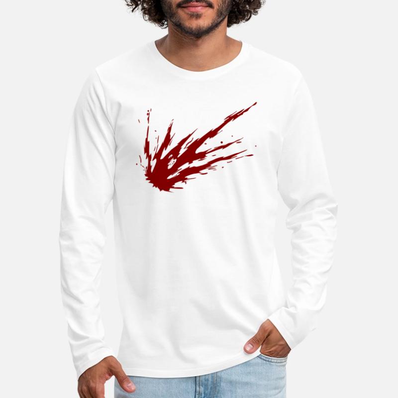 Blood Splatter Long-Sleeved Shirts | Unique Designs | Spreadshirt